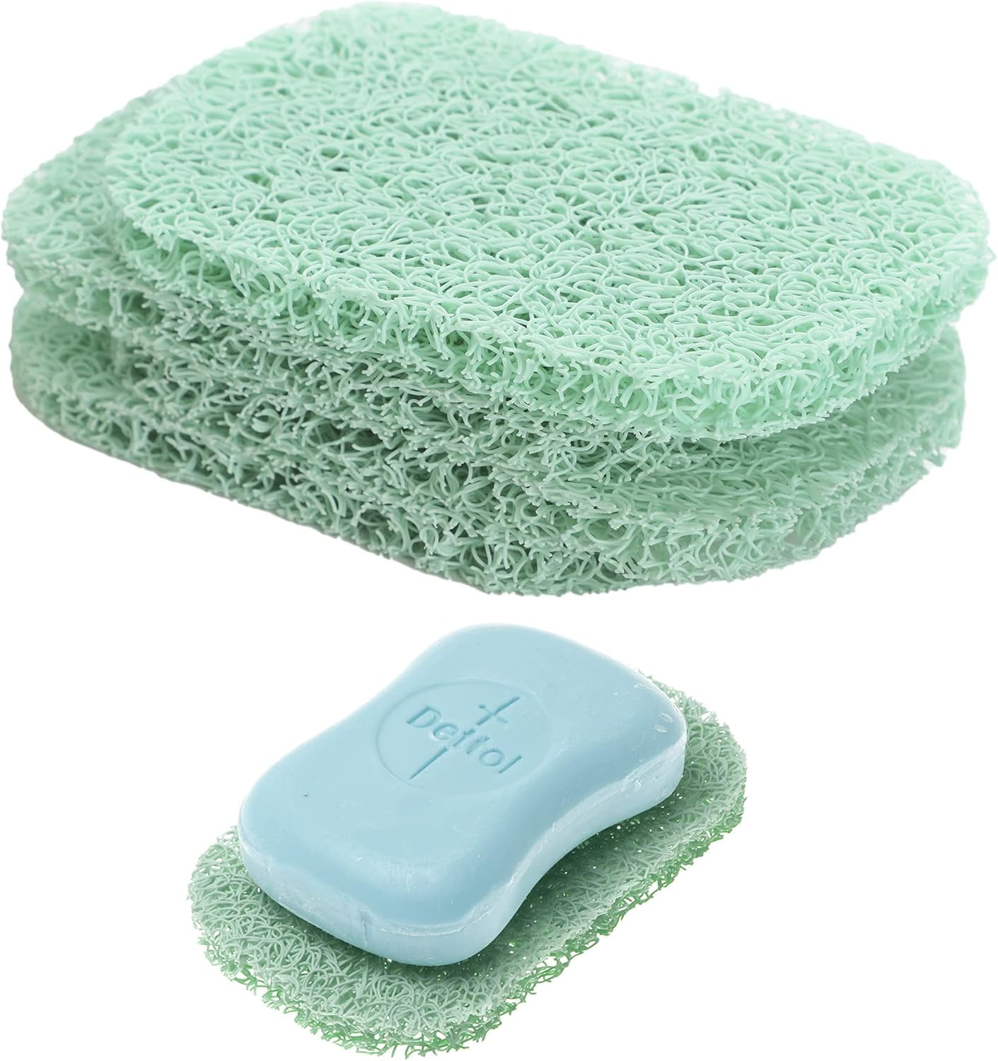 "ZDWQFA Soap Saver Holder, 4 Pack, Self-Draining Porous PVC Soap Tray ...