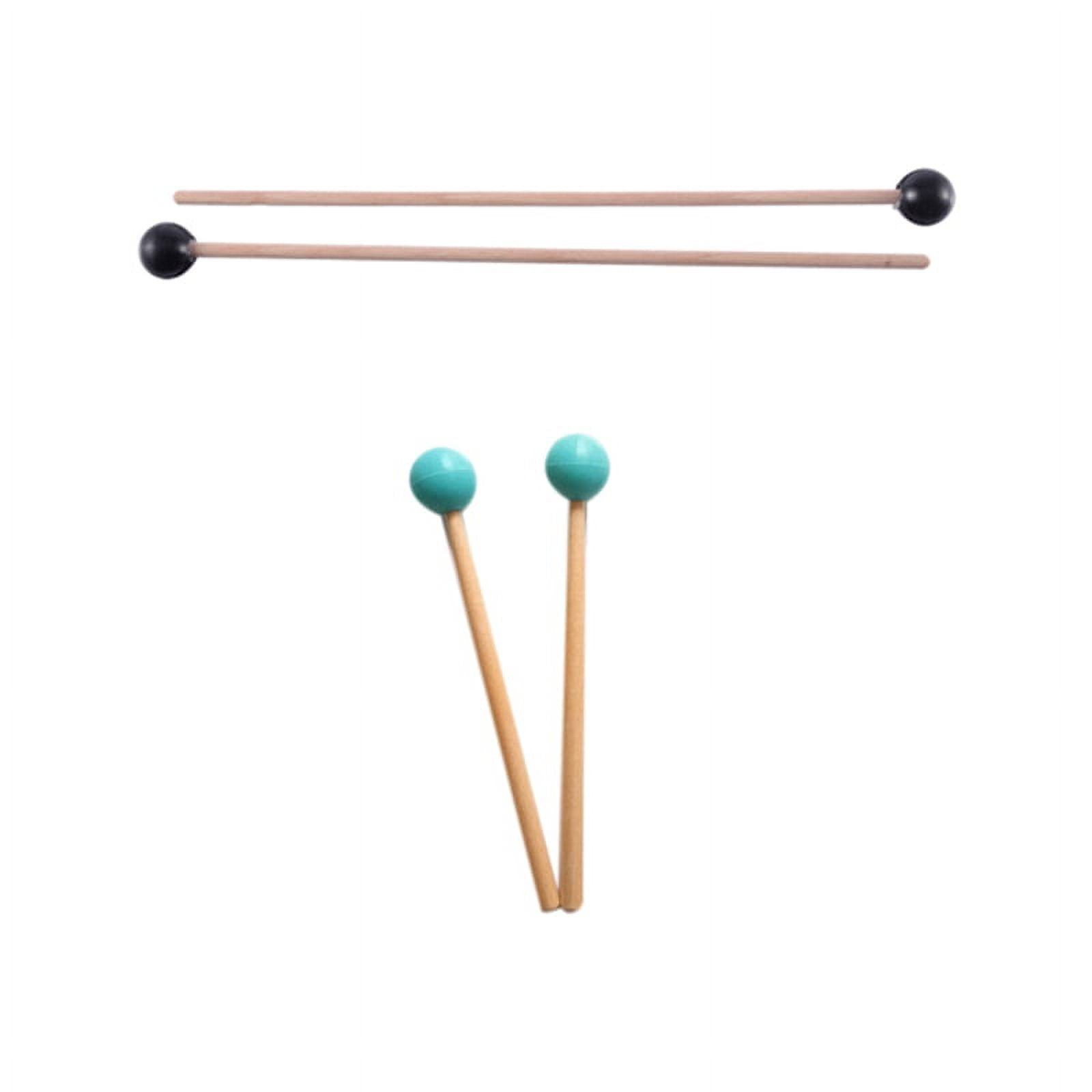 4Pcs Soft Rubber Head Sticks Wood Handle Bell Mallets for Glockenspiel ...
