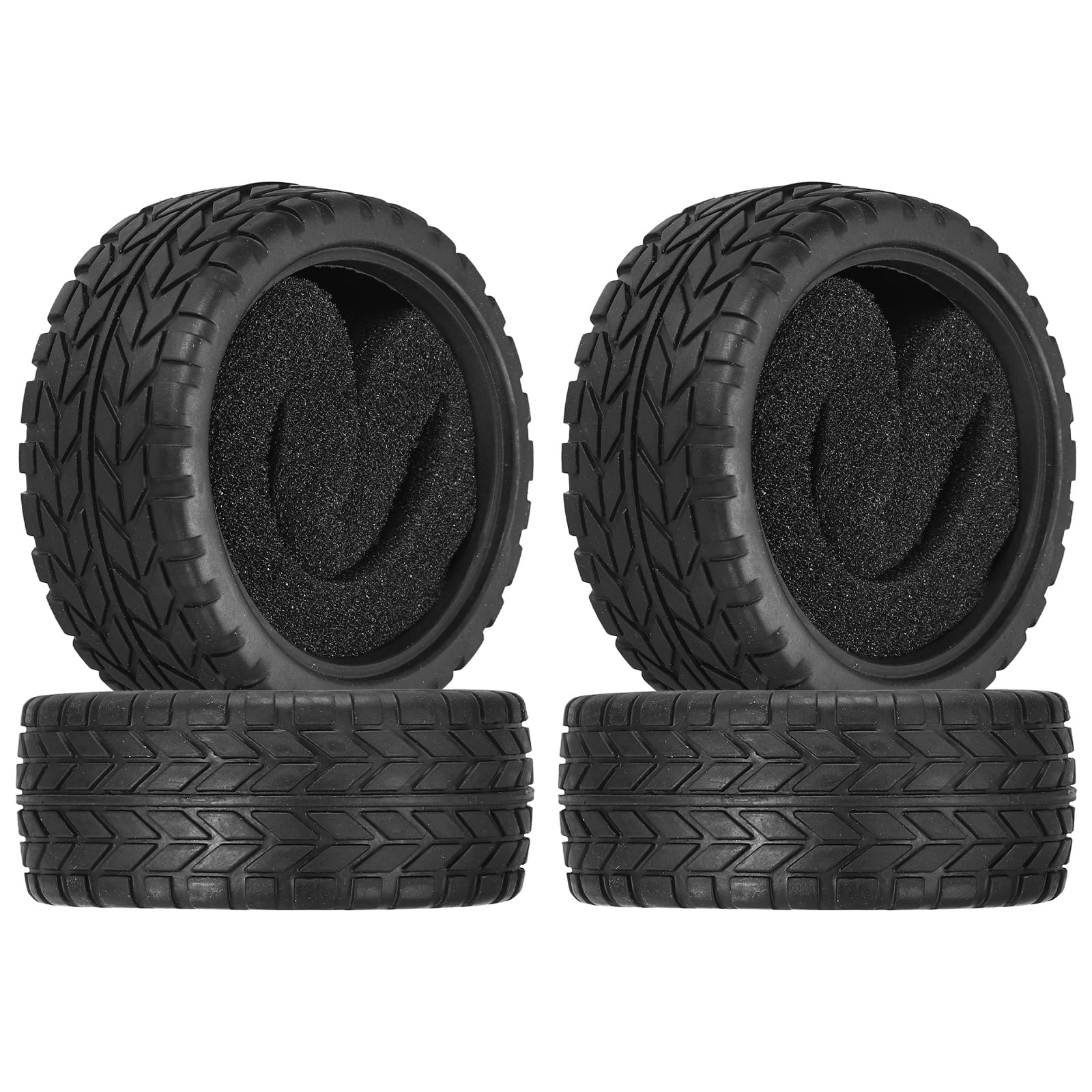 4Pcs Soft Rubber RC On-Road Car Tyres D10-Type for 1/10 HSP Scale ...