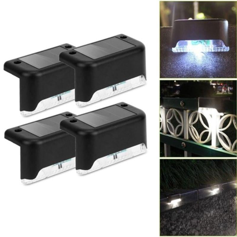 SolarEK LED Solar Powered Deck Steps Stair Lights - 4 Pack - Walmart.com