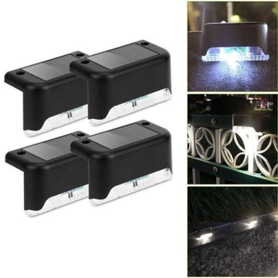 4 Pack Solar LED Step Lights Waterproof for Outdoor Stairs, Fence, Yard ...
