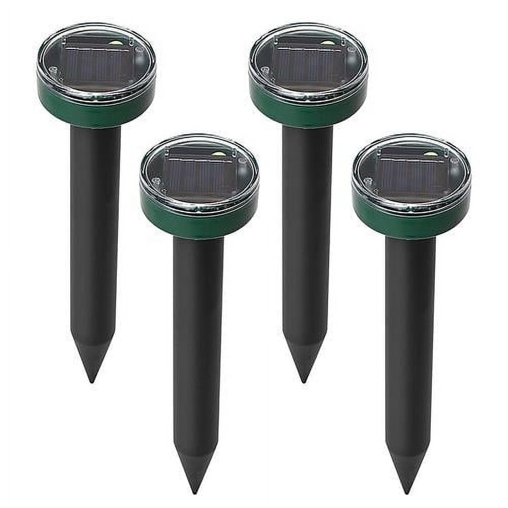 4Pcs Solar Powered Mole Repeller Sonic Gopher Stake Repellent ...