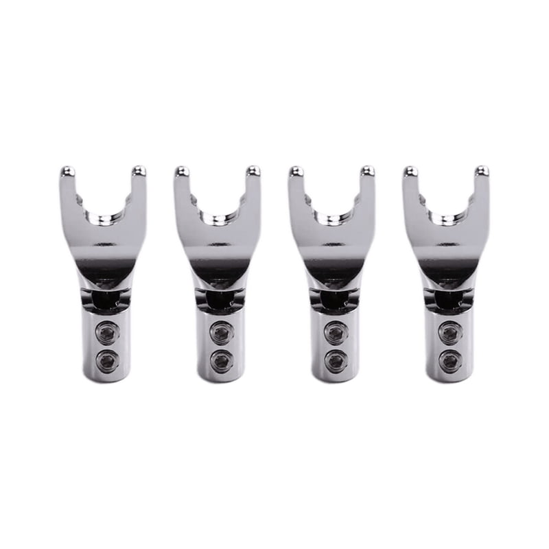 4Pcs Speaker Wire Y Spade Plug U Fork Non-Magnetic Amp Wire Connectors ...