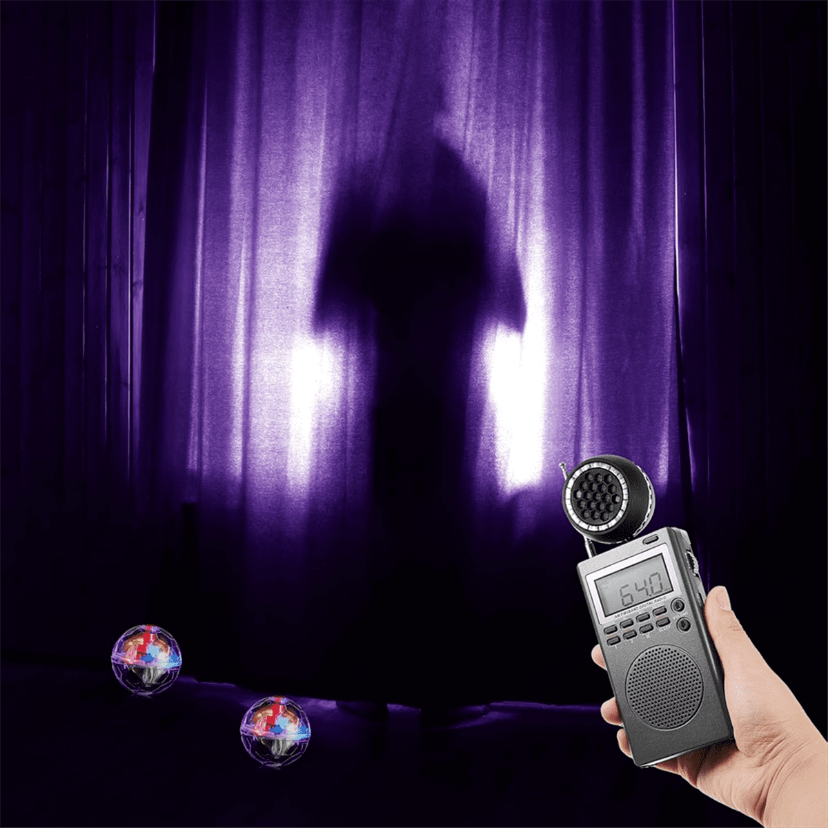 4Pcs Spirit Box Equipment Kit,with 2 LED Cat Ball 1 Spirit Box Speaker ...