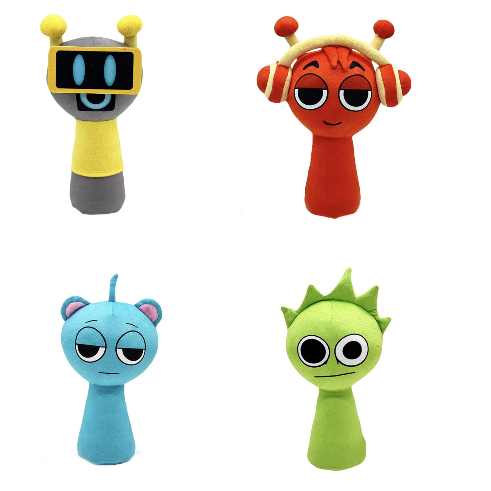 4Pcs Sprunki Plush Collection, 12.5" Cute Sprunki Plushies Dolls, Soft ...