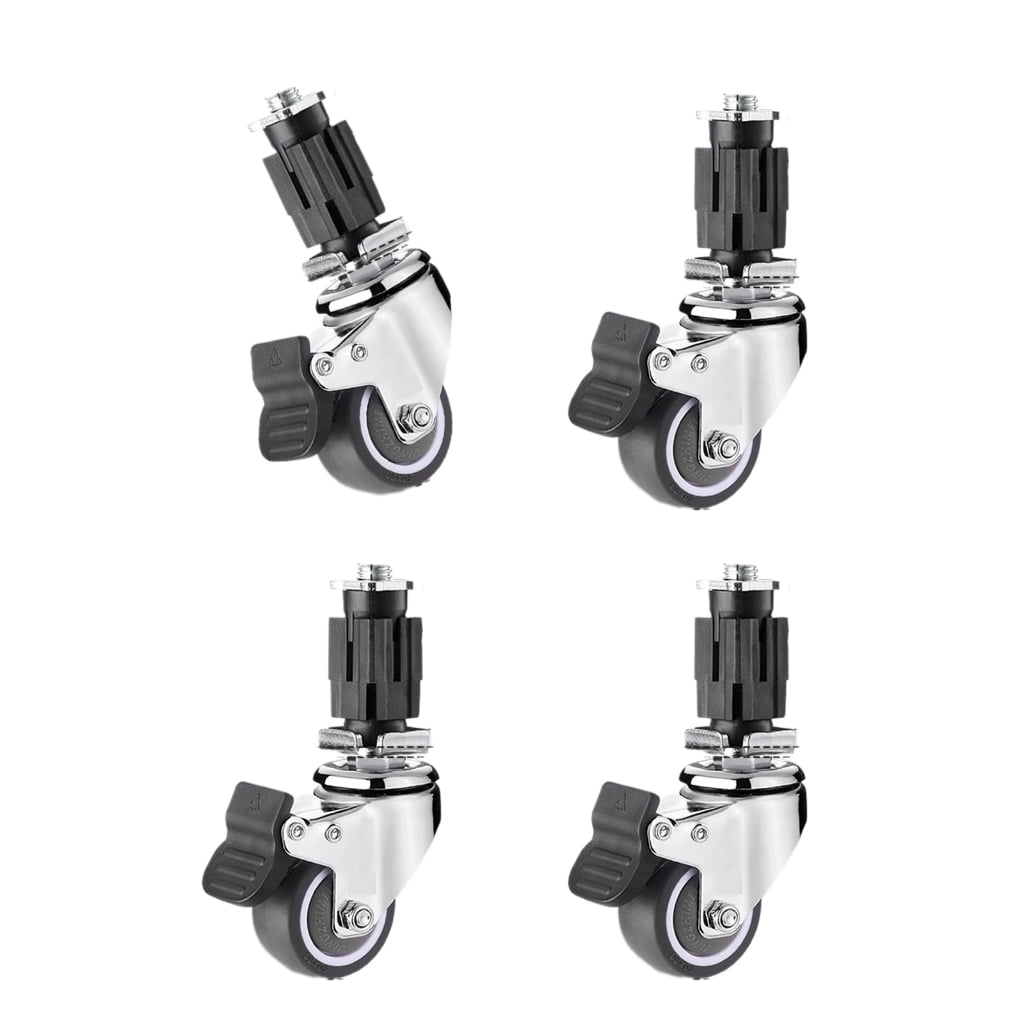 4Pcs Square Tube Universals Wheel Caster Replacement Furniture Swivels ...