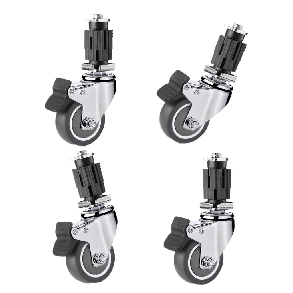 4Pcs Square Tube Universals Wheel Caster Replacement Furniture Swivels ...