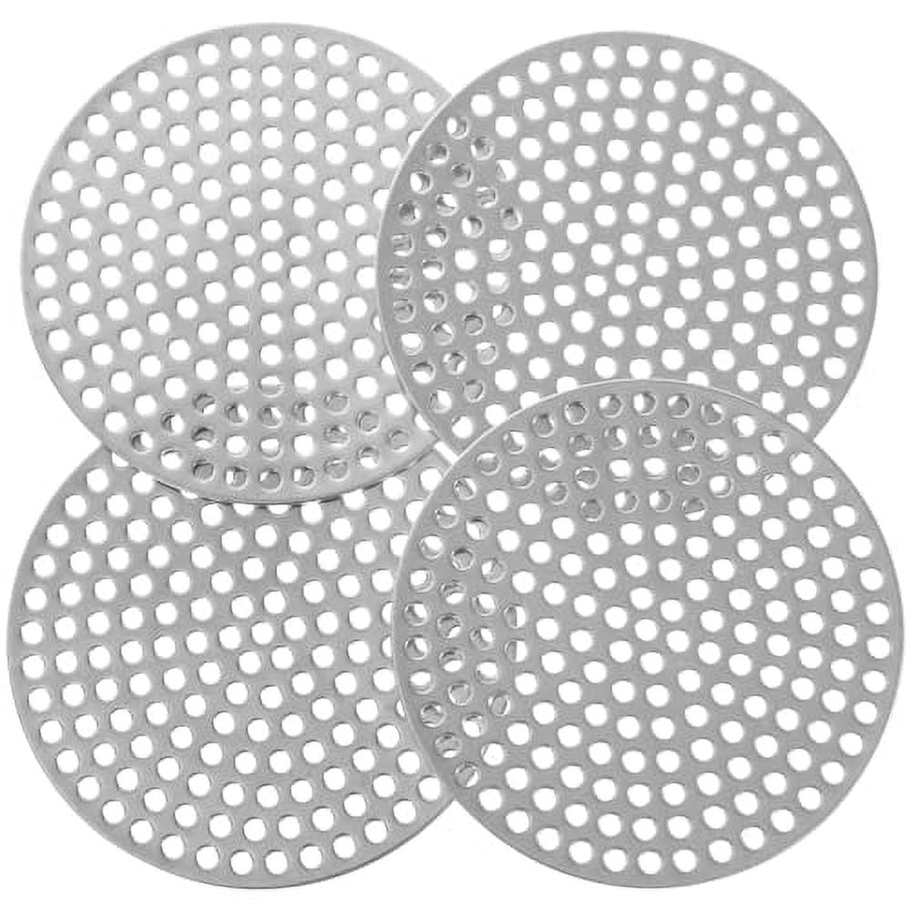 4Pcs Stainless Shower Drain Covers Hair Catcher Strainer for Bathroom ...