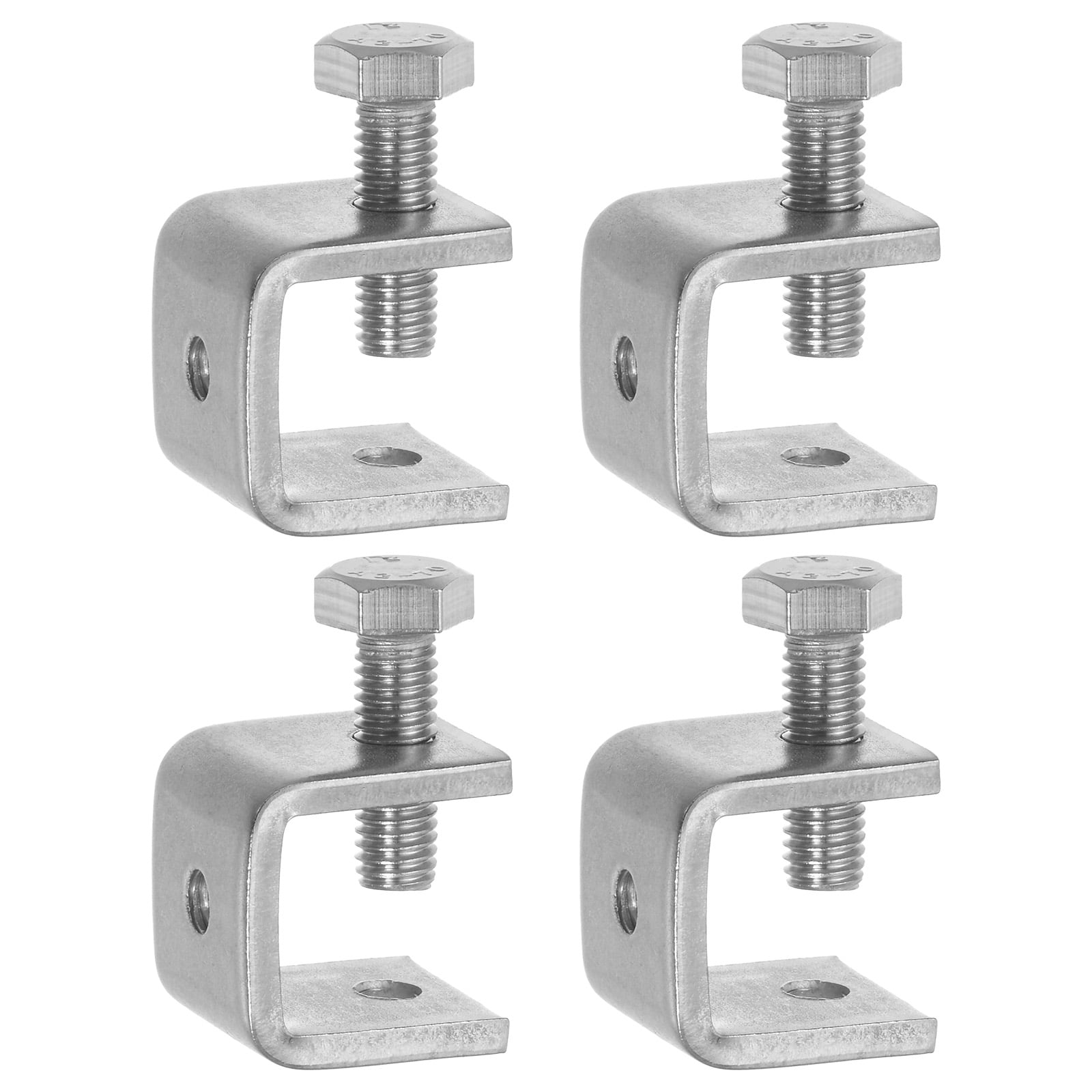 4Pcs Stainless Steel C Clamps Mini 0.79" Wide Jaw Opening Small Metal U ...