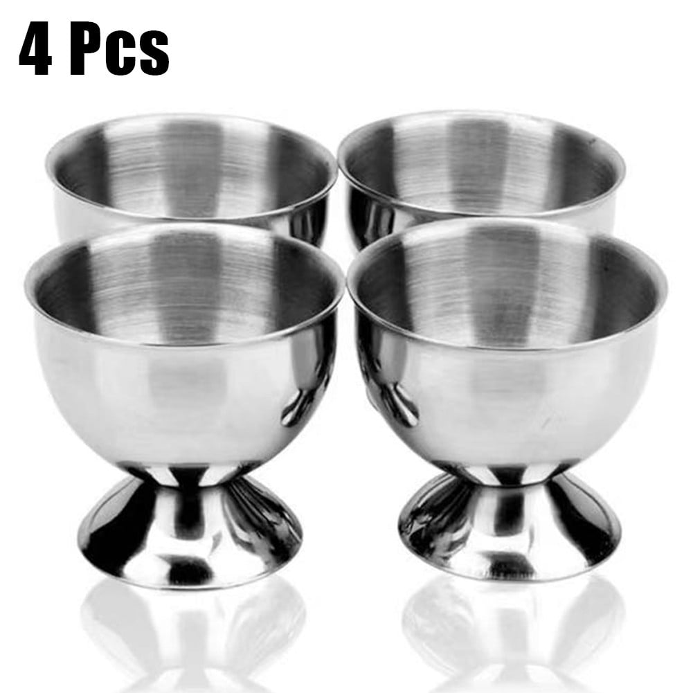 4Pcs Stainless Steel Egg Cups Egg Holders Egg Tray Kitchen Gadgets ...
