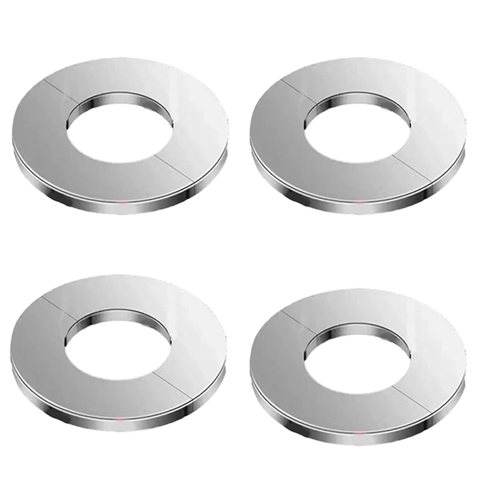 4Pcs Stainless Steel Faucet Decorative Cover Round Hole Cap For Wall ...
