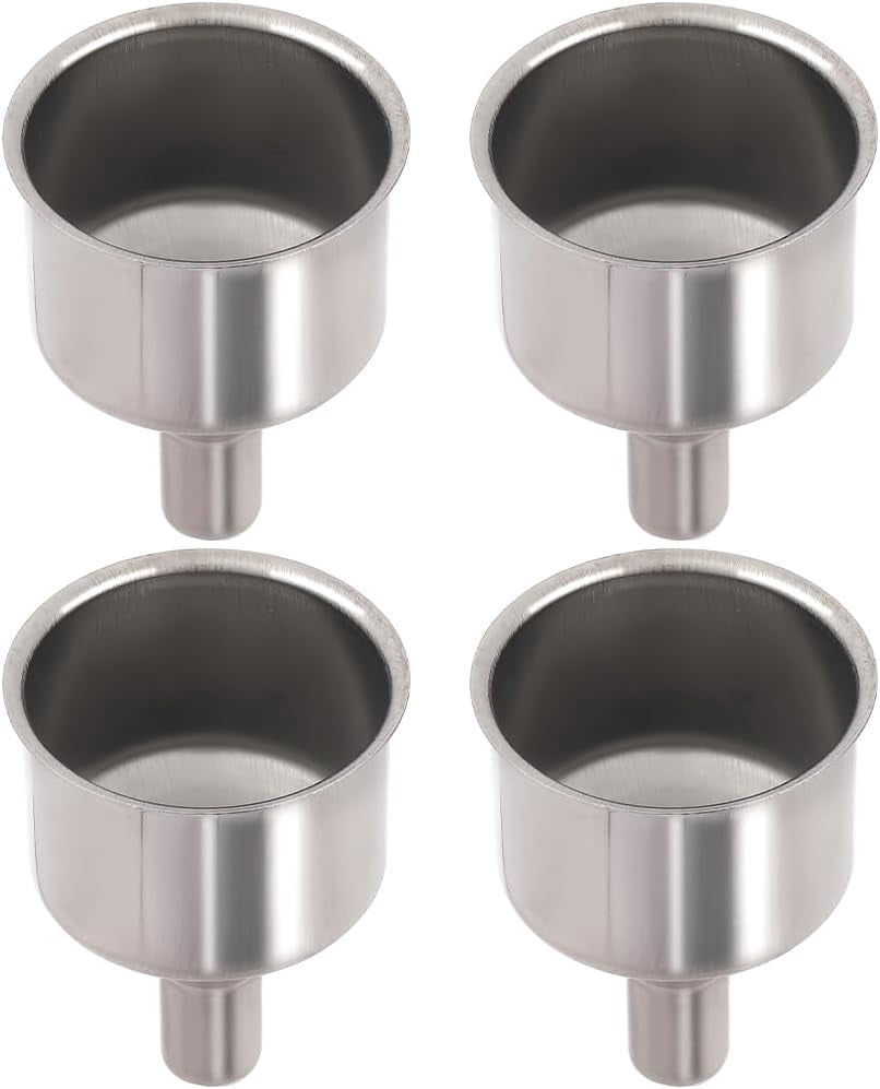4Pcs Stainless Steel Funnel 2x1.5 Inch Small Metal Kitchen Oil Jar ...