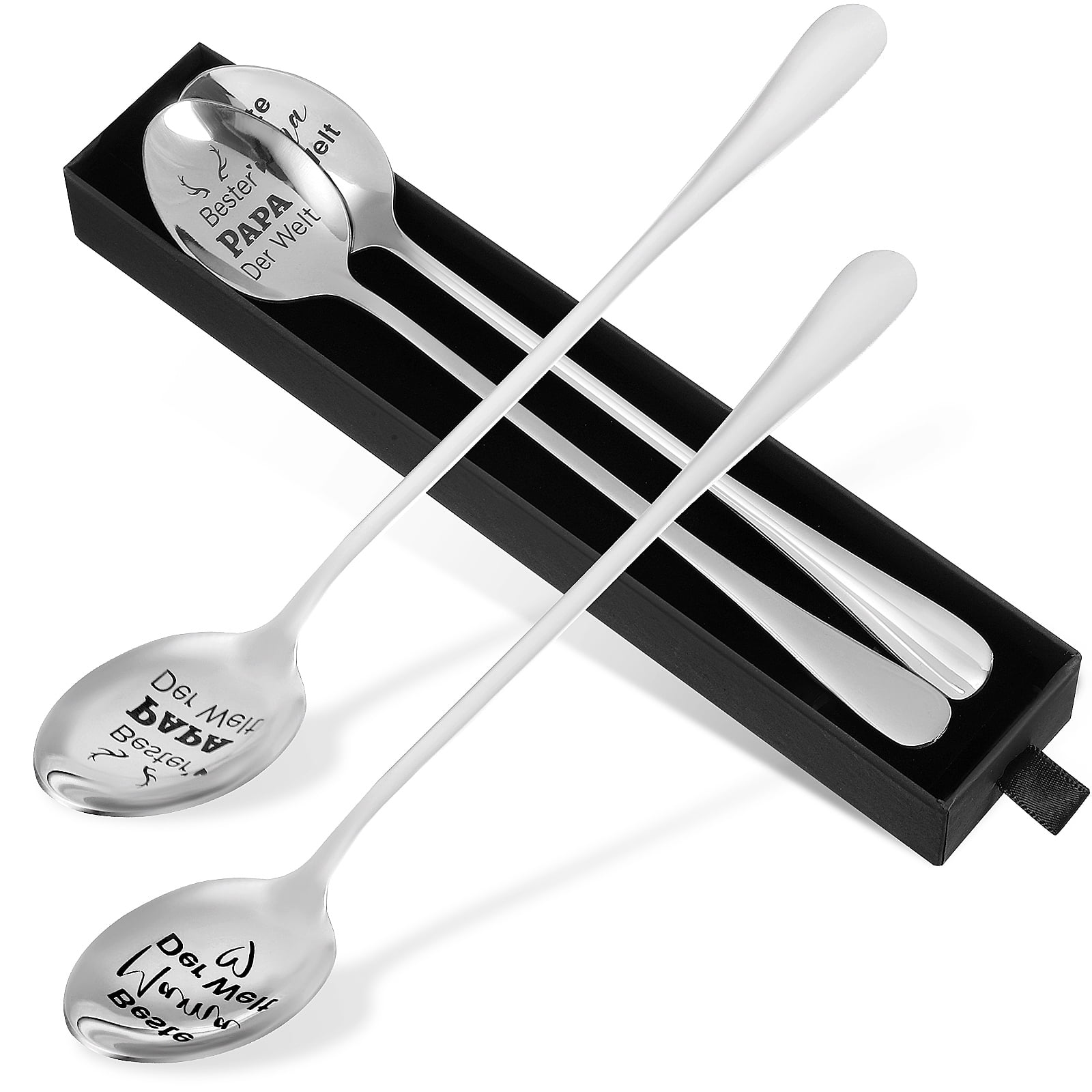 BRIGHTFUFU Coffee Spoons Stainless Steel 4Pcs Spoons for Mother's .66X1 ...