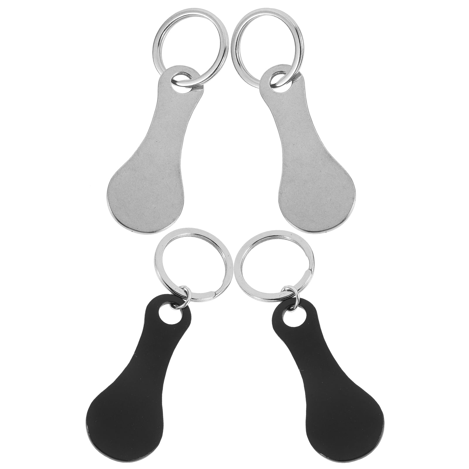 4Pcs Stainless Steel Trolley Tokens Small Trolley Tokens Shopping Cart ...