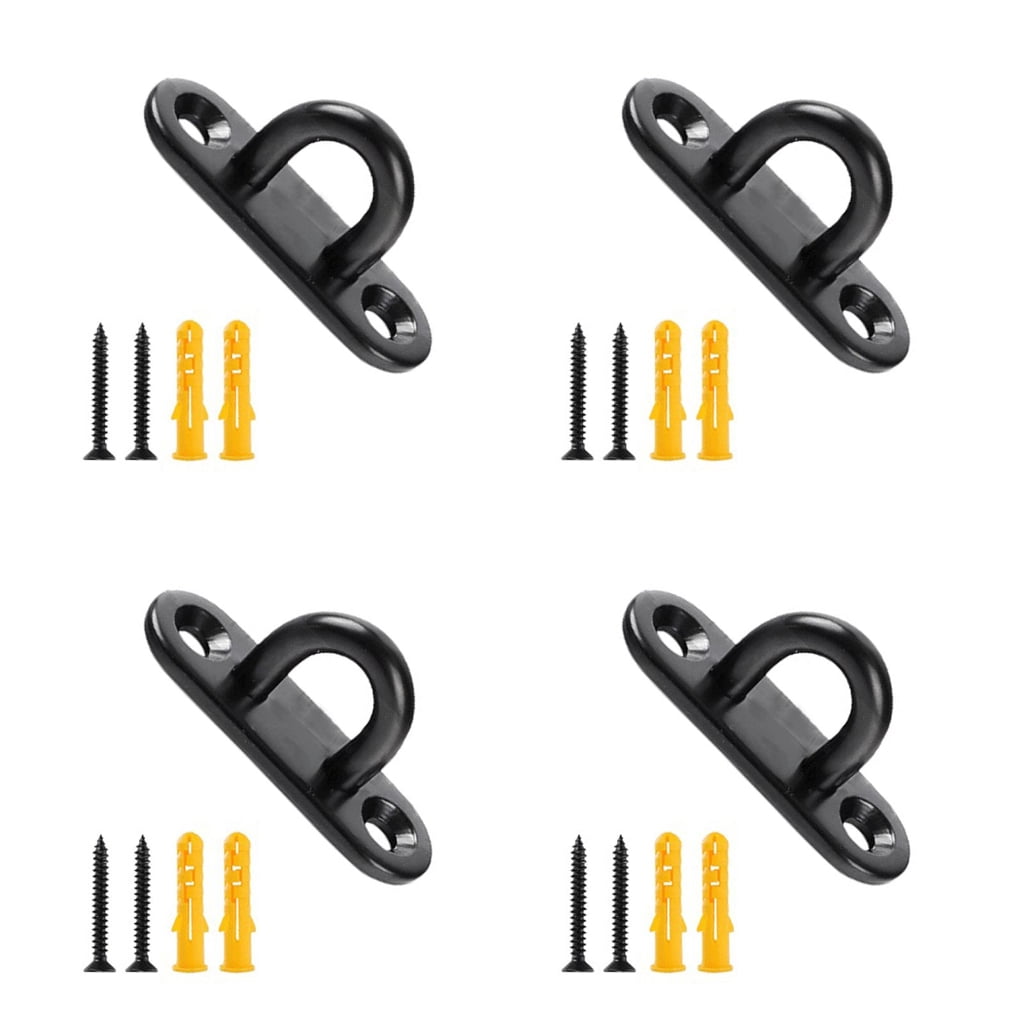4Pcs Stainless Steels Pad Eye Plate Heavy Duty Ceiling Hook Staple Hook ...