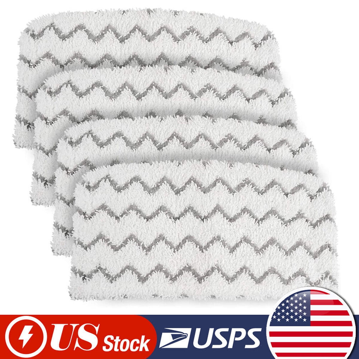 4Pcs Reusable & Washable Steaming Mop Pads for Shark Steam Mop S1000 ...