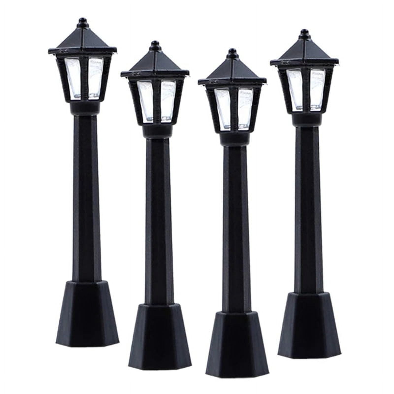 4Pcs Street Post Lights Model Railway Lamp Post Lights Miniature ...