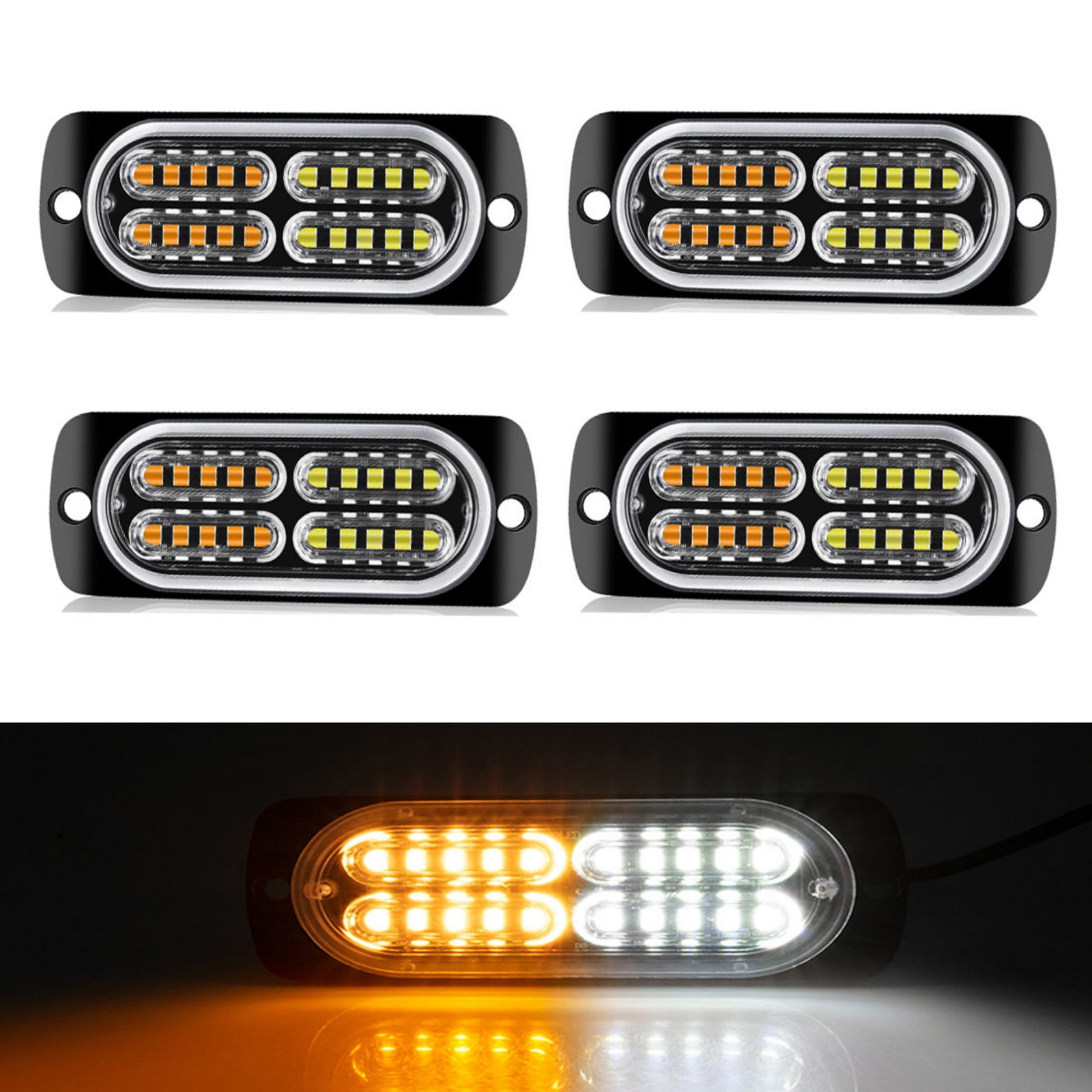 4Pcs Strobe Lights 20Led Hazard Light Emergency Safety Warning Led ...