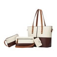 4Pcs Stylish PU Shoulder Bag With Spacious Interior And Detachable ...