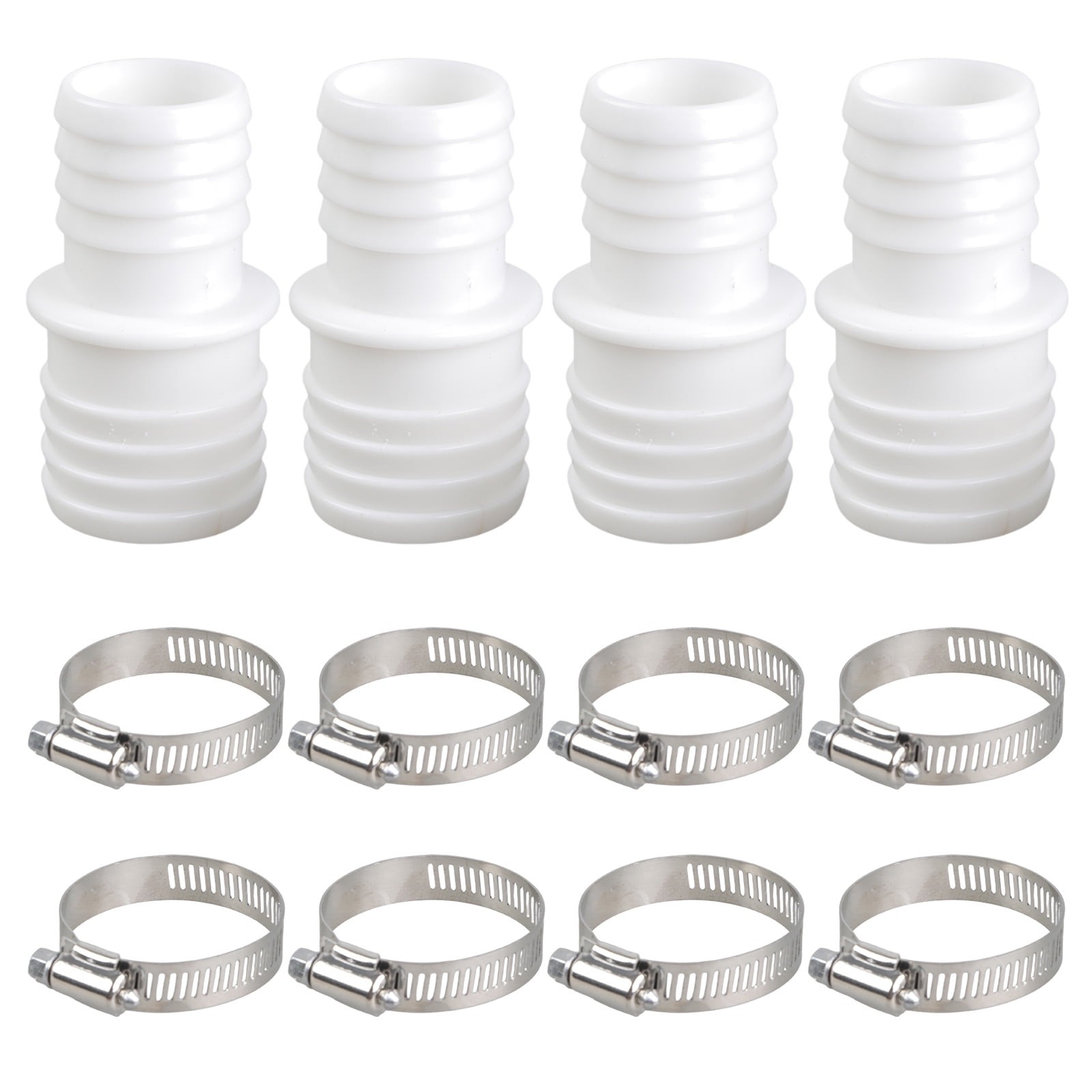 4Pcs 32-38mm Pool Hose Connectors with Clamp, Coupling Adapters for ...