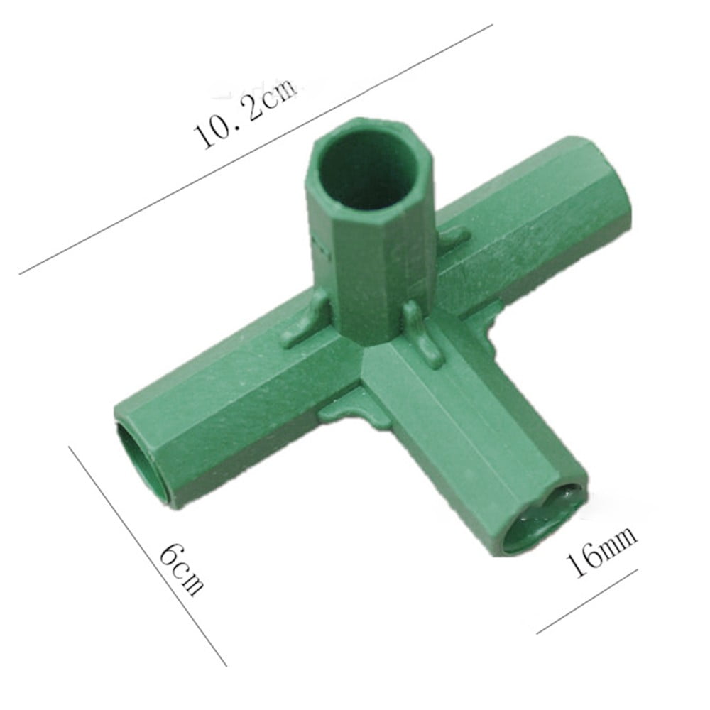 4Pcs T 3ways Cross 4ways Connector For 16MM Tube Plastic Garden Climb ...