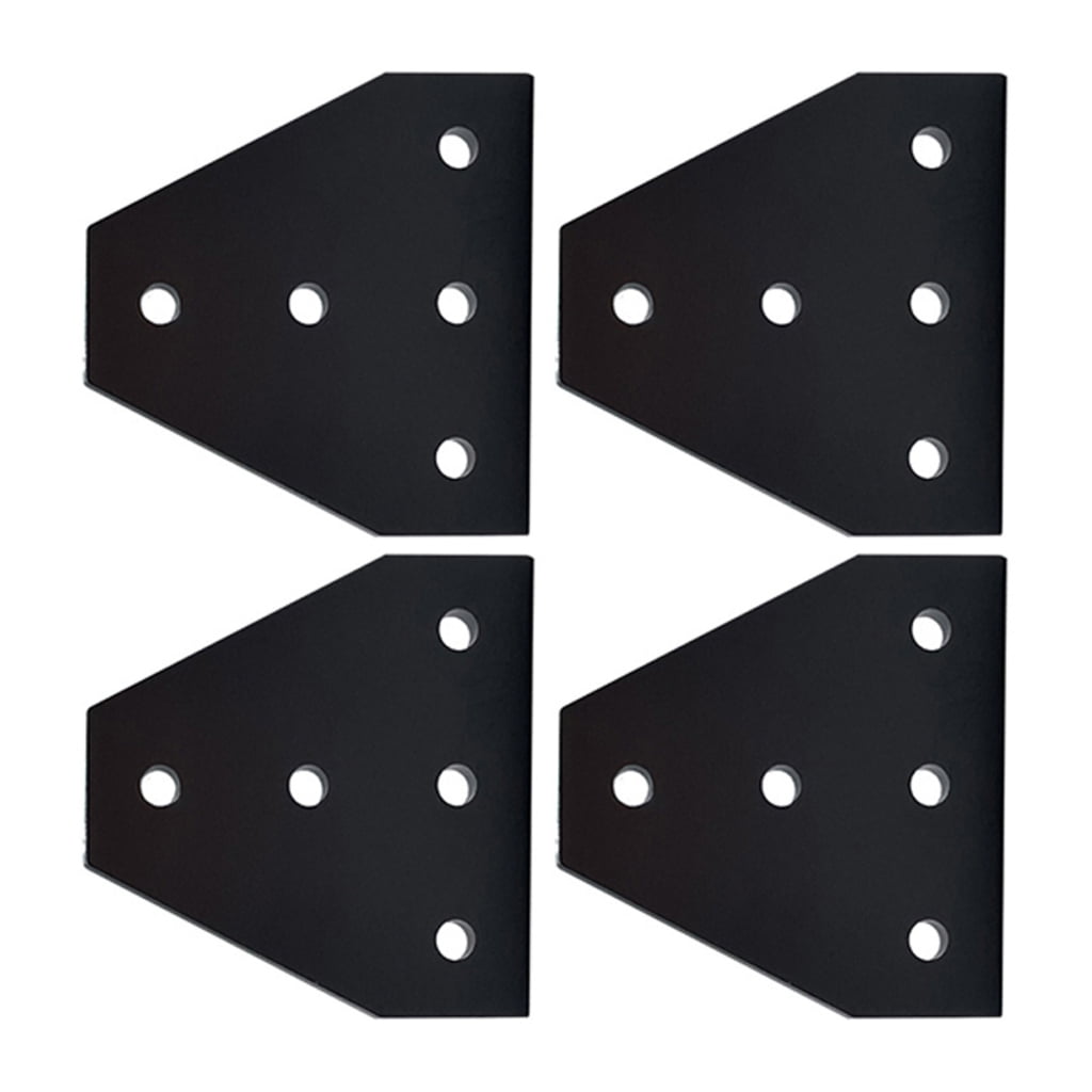 4Pcs T Shaped Aluminum Corner Bracket 5 Hole 90 Degree Joint Board ...