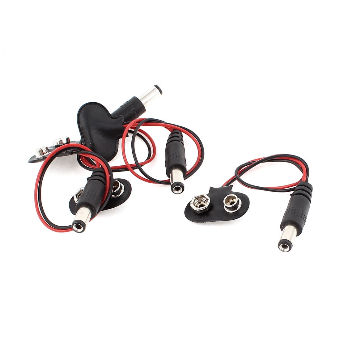 4Pcs T Type DC Plug 5.5x2.1mm Wires 9V Battery Clip Connectors Holder ...