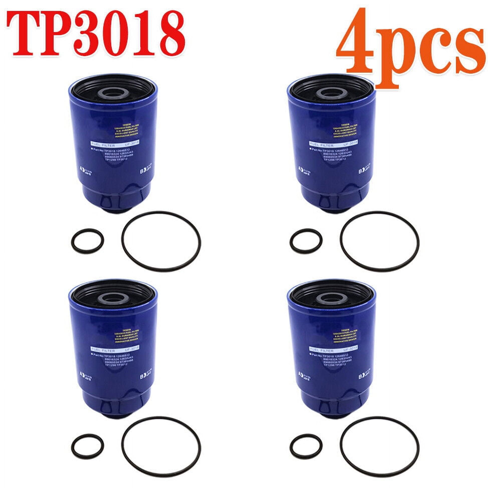 4Pcs TP3018 Fuel Filter Fit For 6.6L Duramax Diesel 2007-2015 Chevy GMC ...