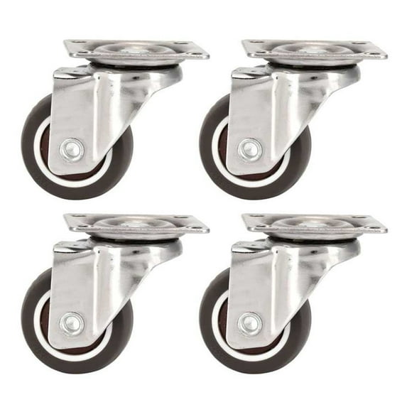 4Pcs TPR Mute 360 Degree Rotating Universal Caster Wheel Replacement ...