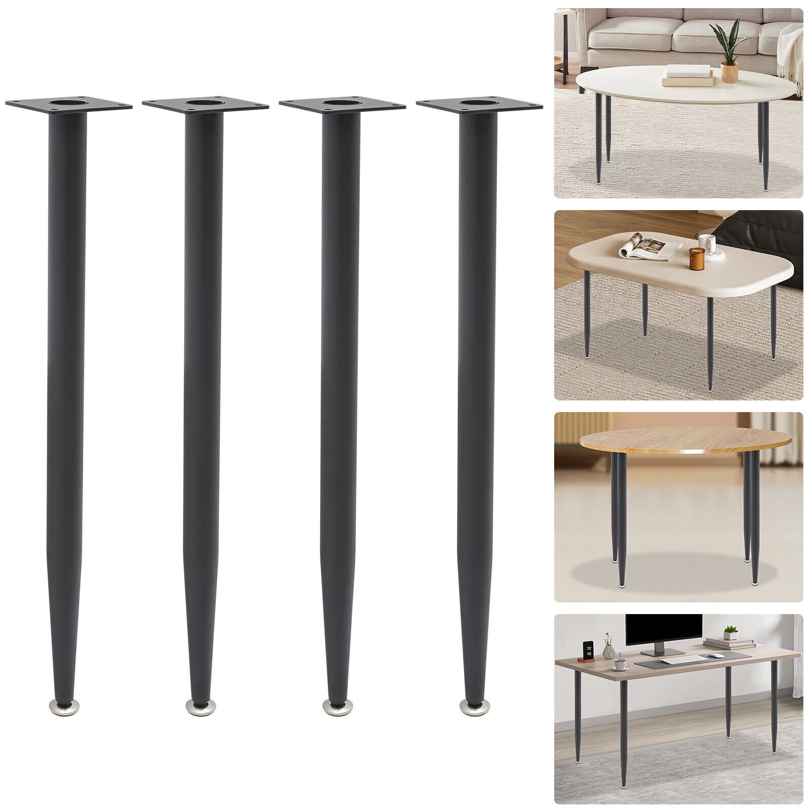 4Pcs Table Legs Heavy Duty Furniture Legs Chair Feet with Mounting ...