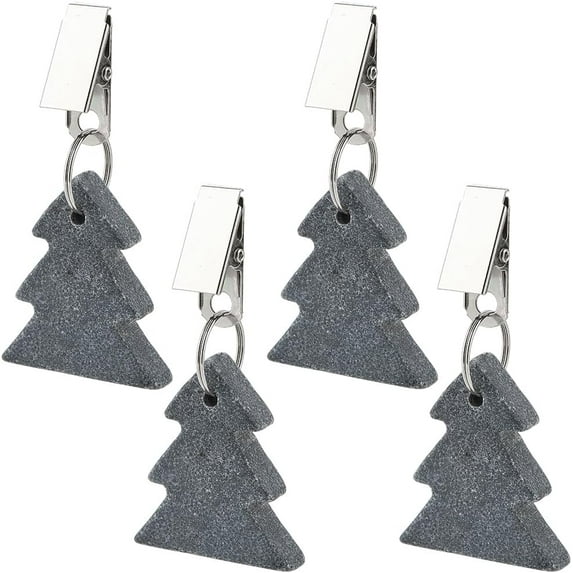 4Pcs Tablecloth Weights Hangers Christmas Tree Heavy Pendant Stone ...