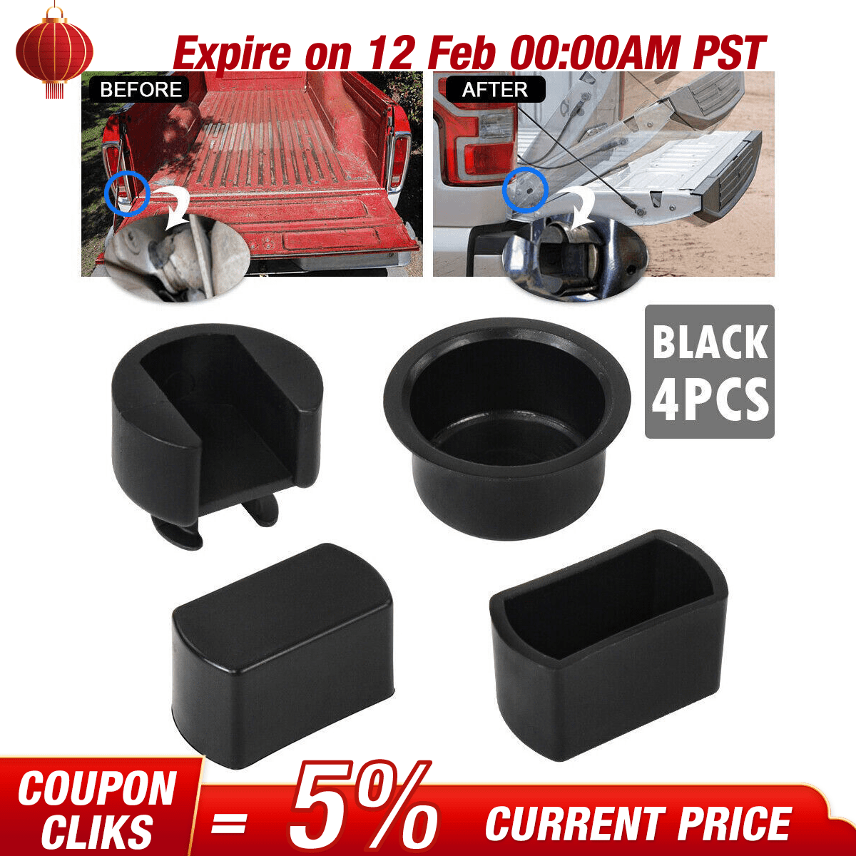 4Pcs Tailgate Hinge Pivot Bushing Insert Kit for Ford F Series Trucks ...