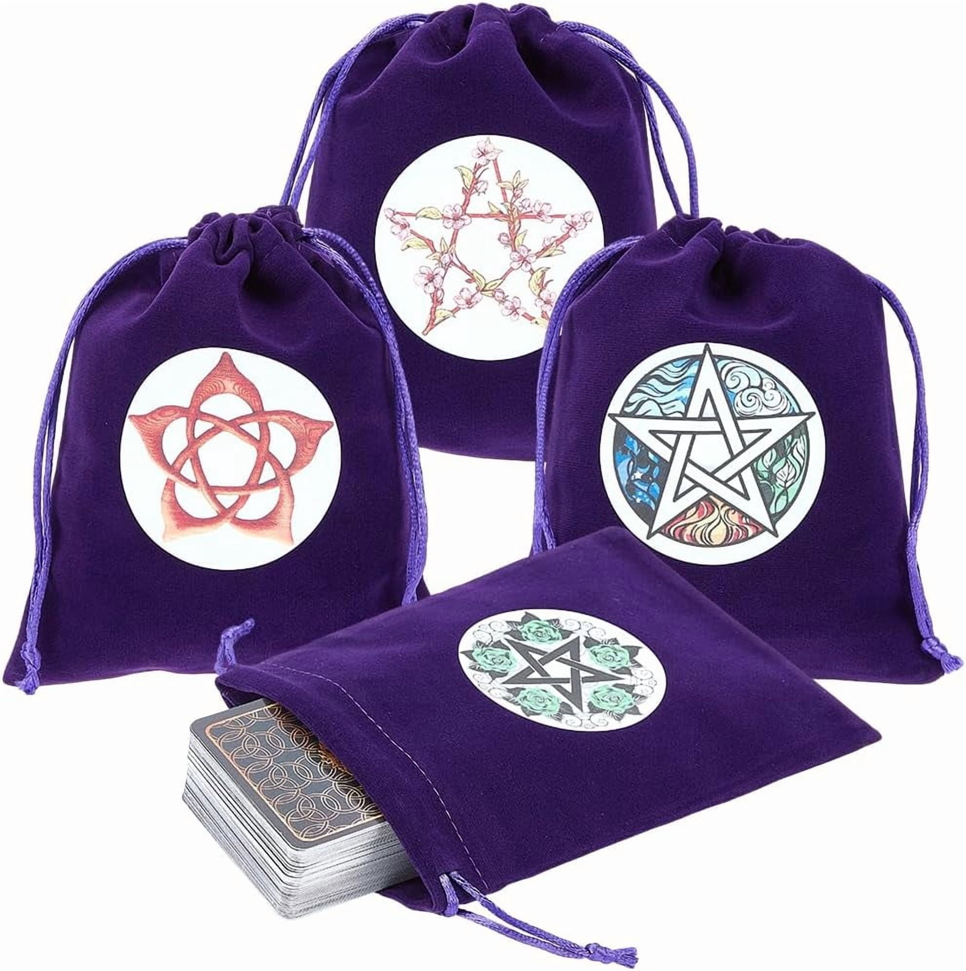 4Pcs Tarot Cards Storage Bags Drawstrings Bags Tarot Cards Holder ...