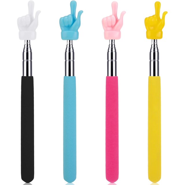 4Pcs Telescopic Teachers Pointer,Extendable Hand Pointer Finger Pointer ...