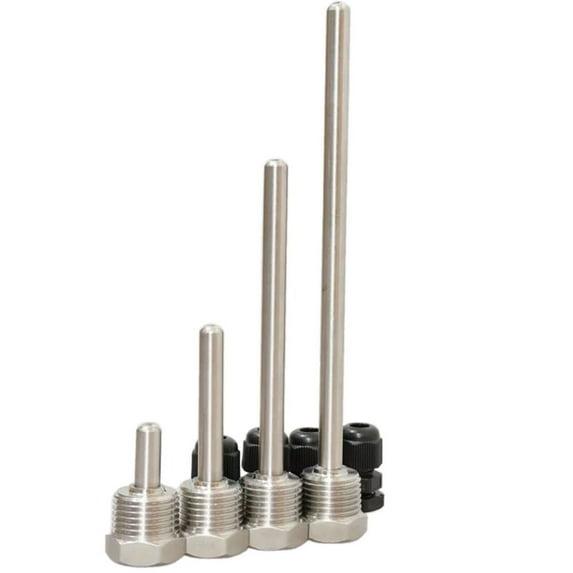 4Pcs Temperature Sensor Stainless Steel Pn40 Thermowell For Temperature ...