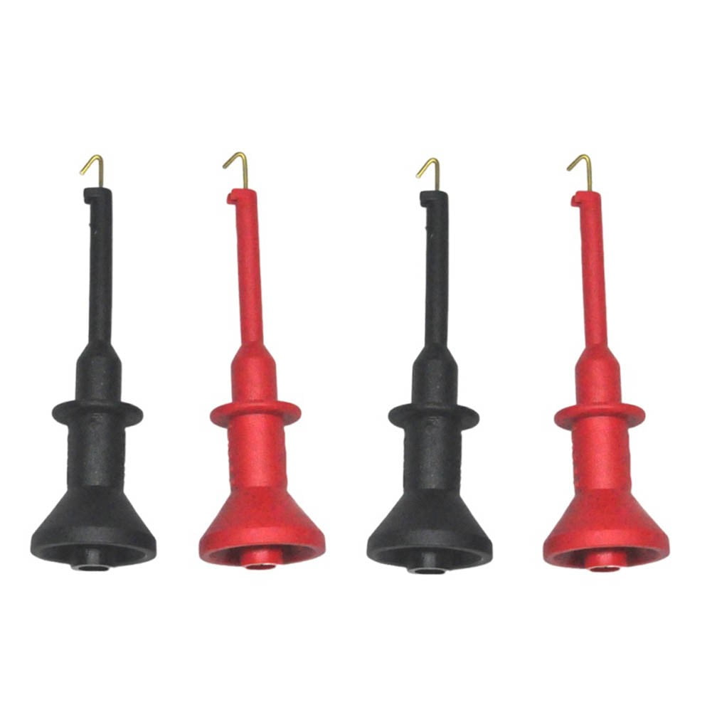 4pcs Test Hook Clips for 4mm Test Probe Multimeter Grabber Test Clips ...