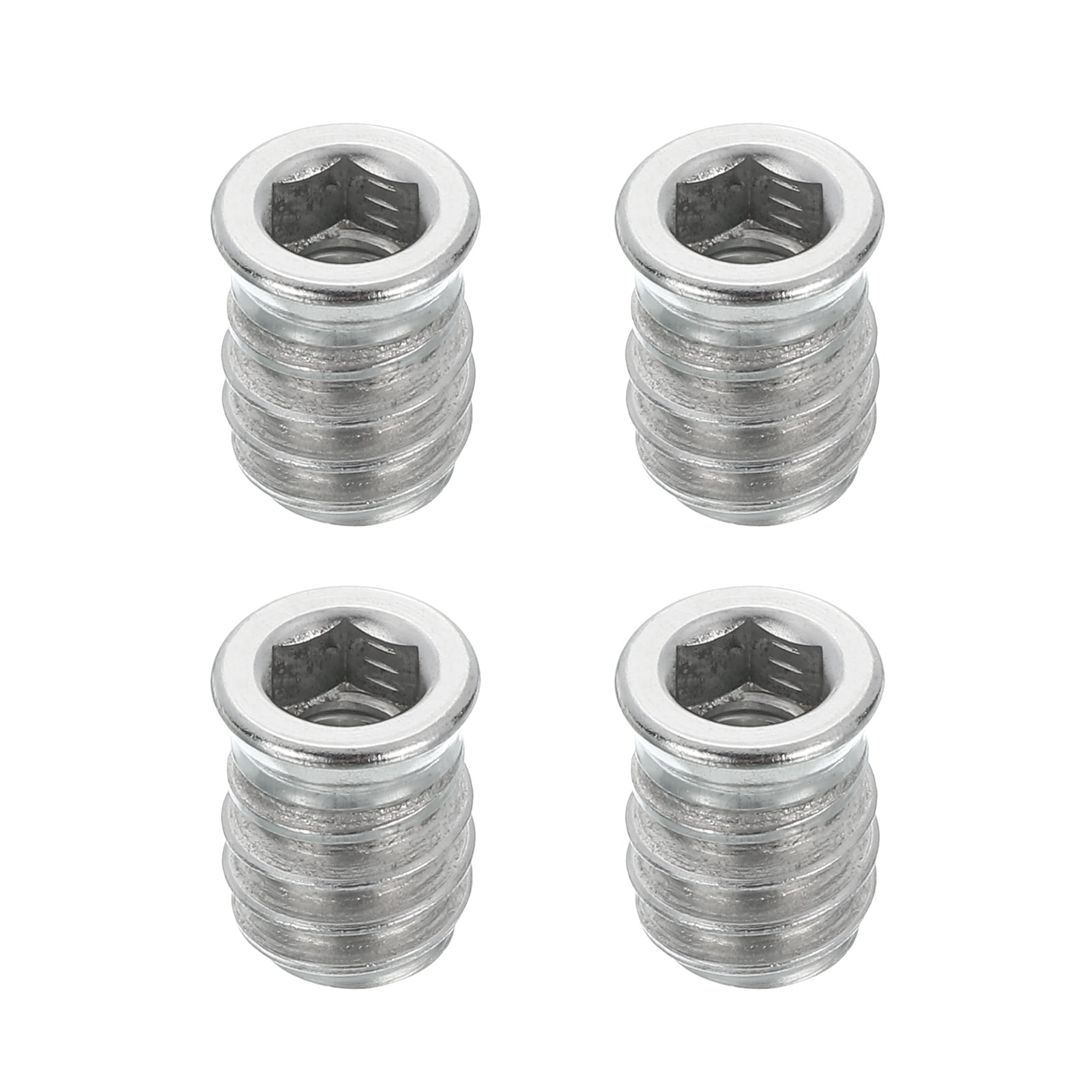 4Pcs Threaded Inserts Nuts, M6x15mm Hex Socket Drive Nut Inserts for ...