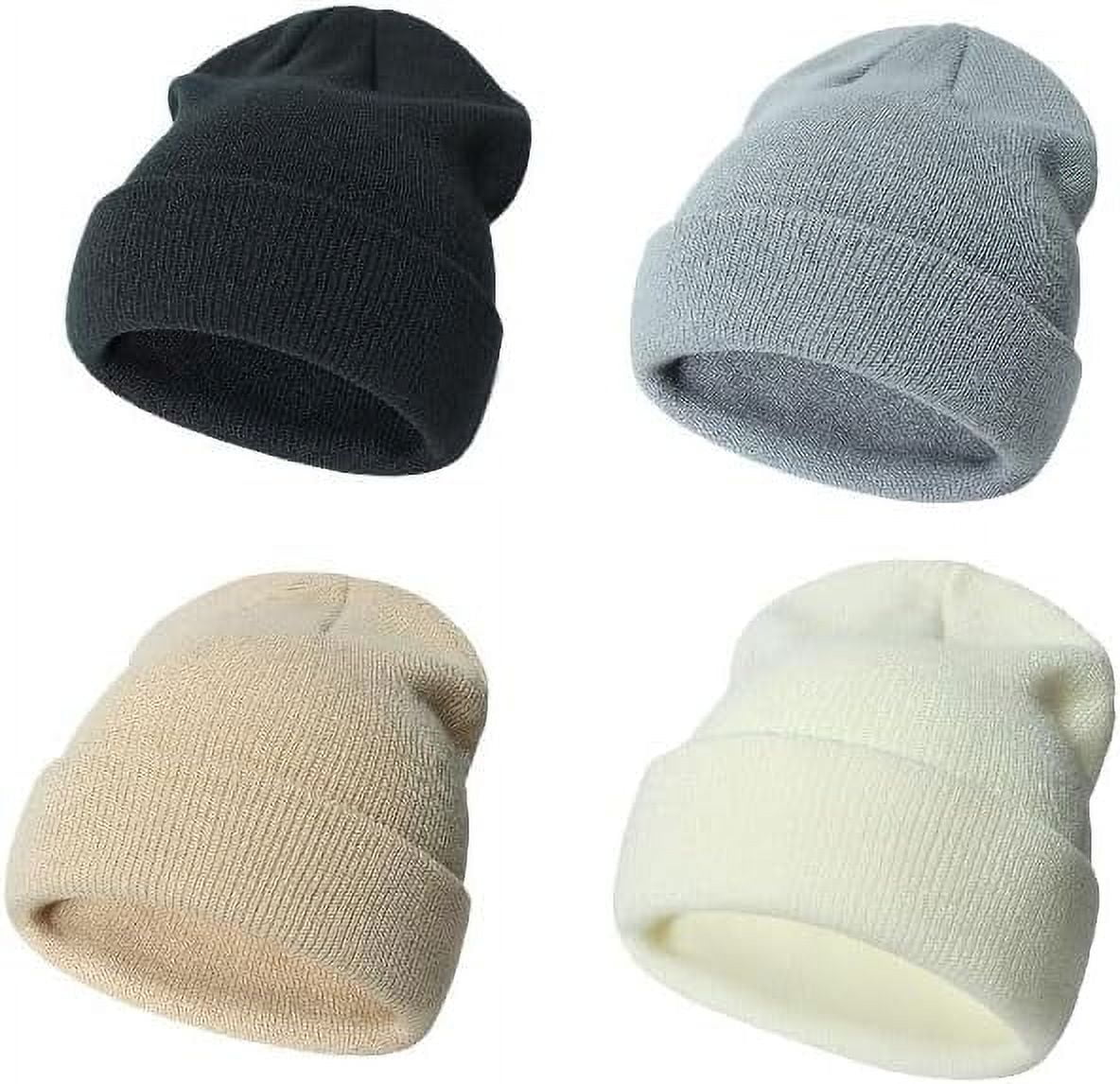 4Pcs Toddler Girls Winter Hats Infant Boys Beanie Soft Baby Caps Beanie ...
