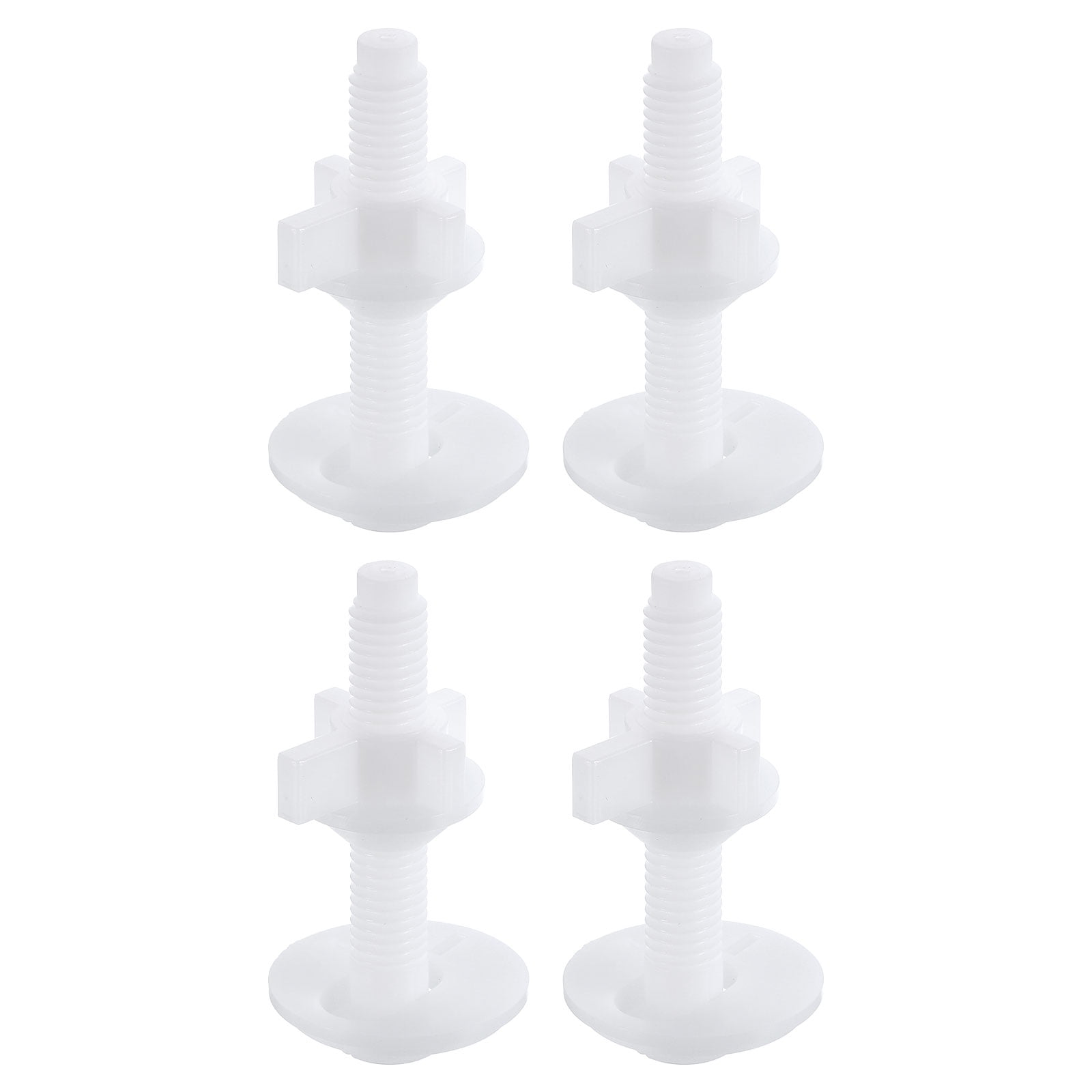 4Pcs Toilet Seat Hinges Screws, White Universal Plastic Toilet Seat ...