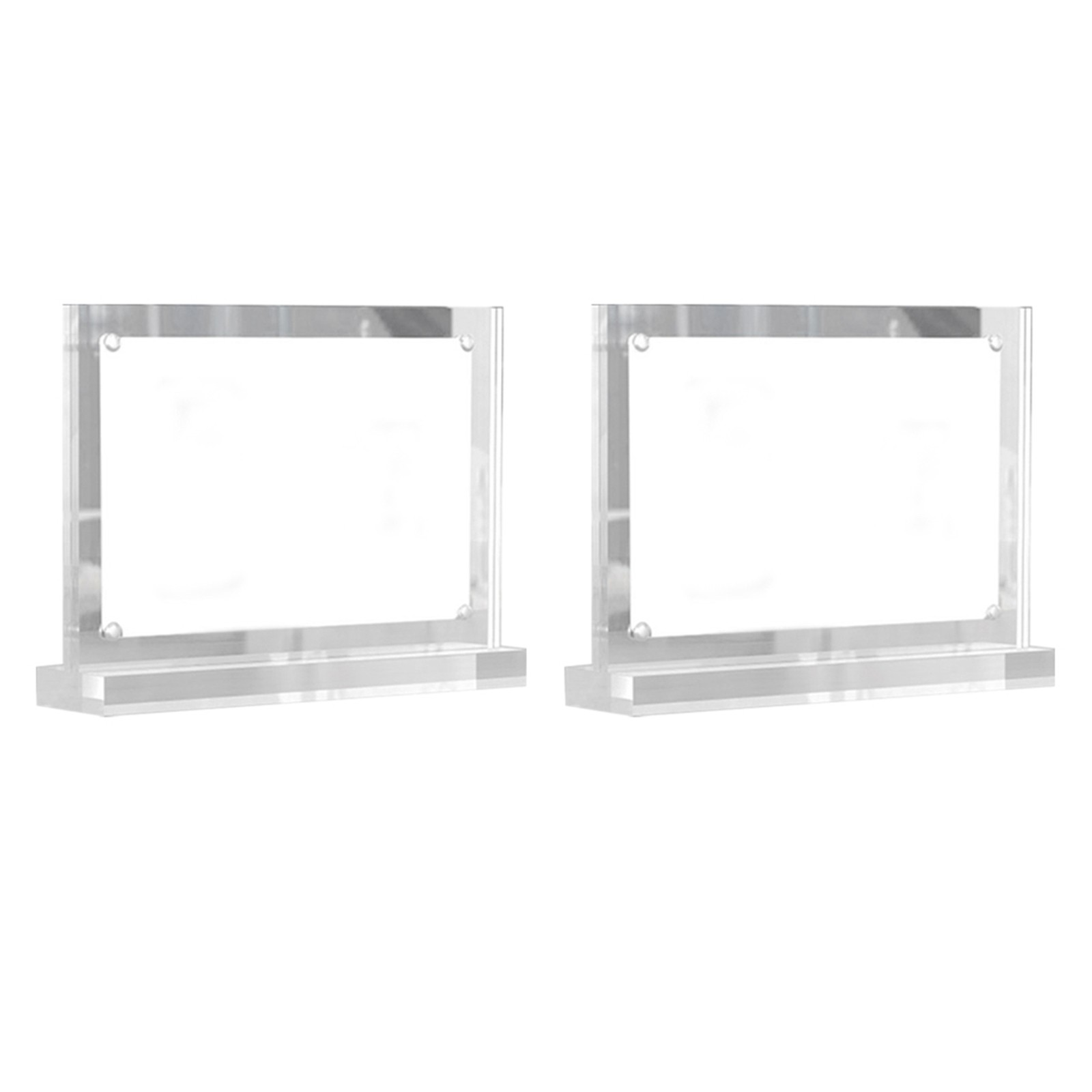 4pcs Transparent Acrylic Photo Frame Magnetic Poster Display Stand Can ...
