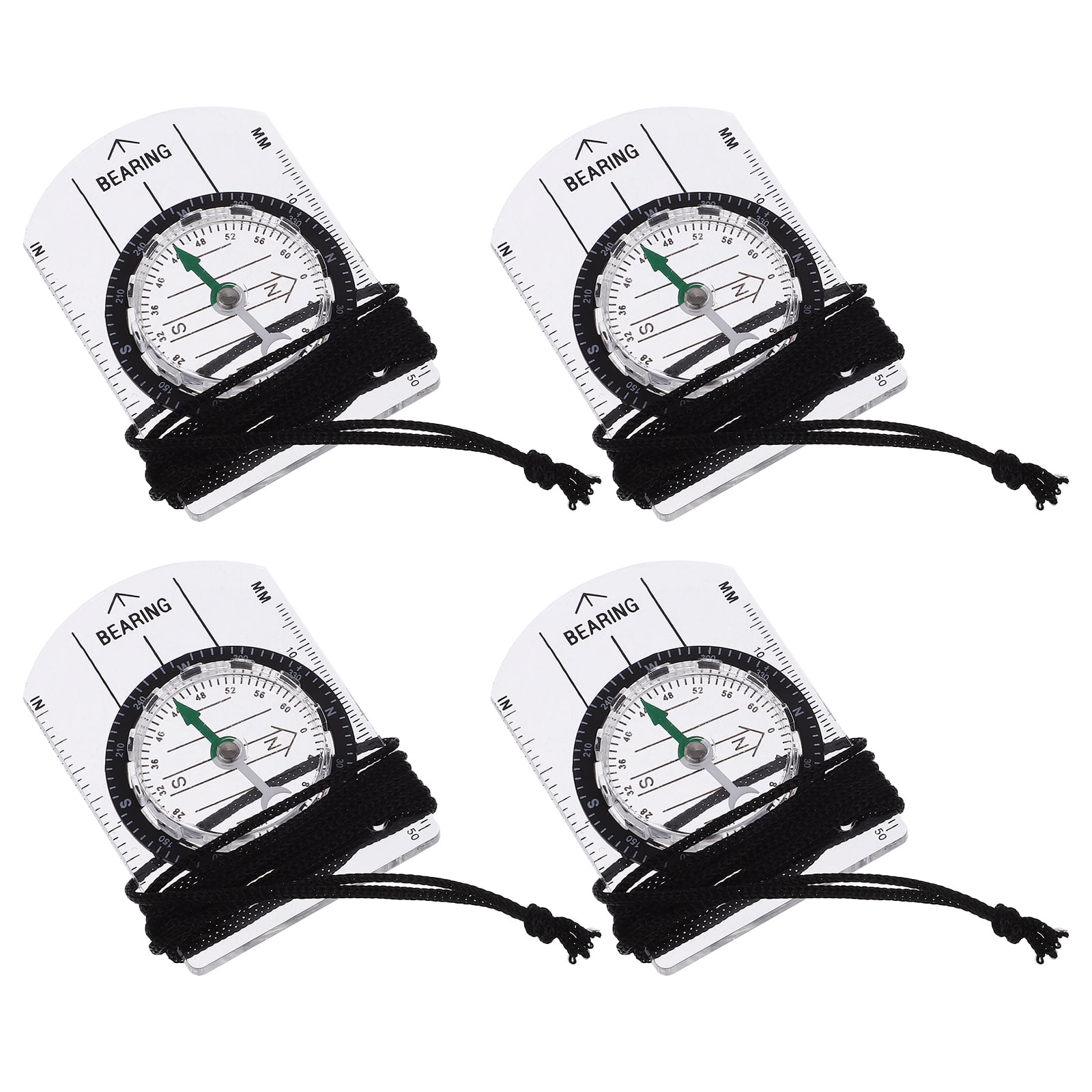 4Pcs Travel Compass Map Compass Navigation Tool Outdoor Hiking Map ...