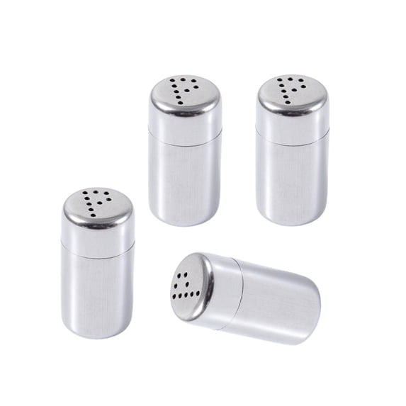 4Pcs Travel Friendly Mini Salt Shakers Set Stainless Steel Condiment ...