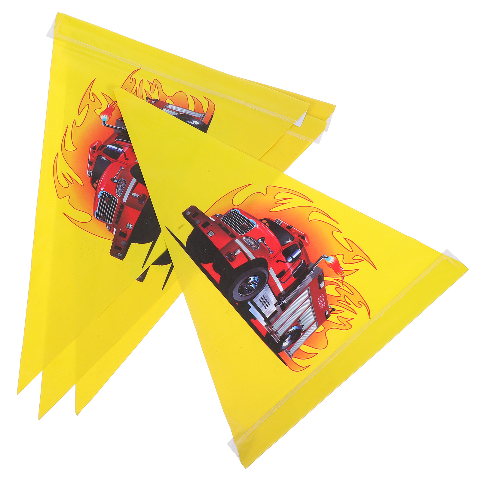 4Pcs Triangular Fireman Safety Flag For Kids Bike Warning Banner For ...