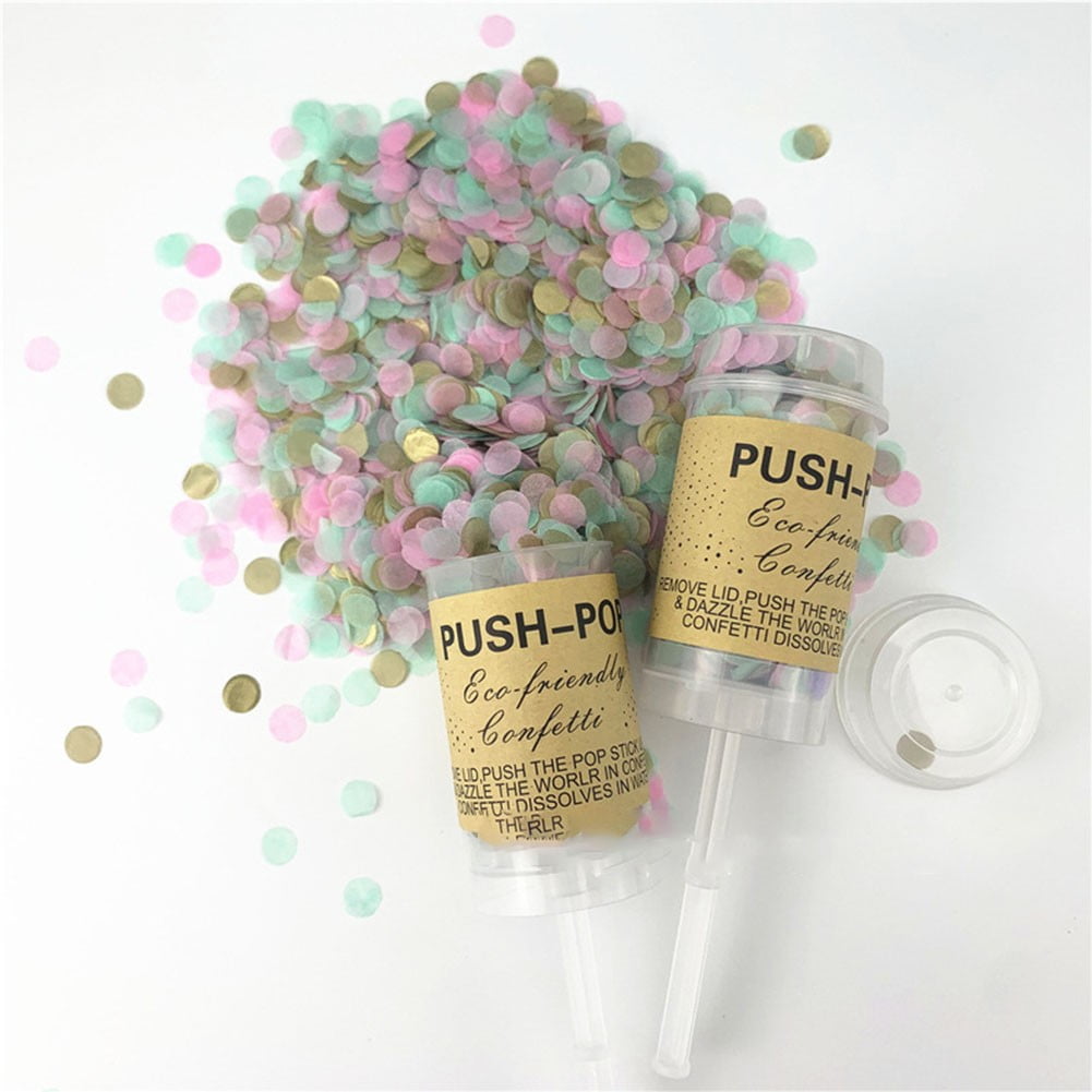 4Pcs Tuile Fireworks Wedding Supply Party Rainbow Paper Crumbs Handheld ...