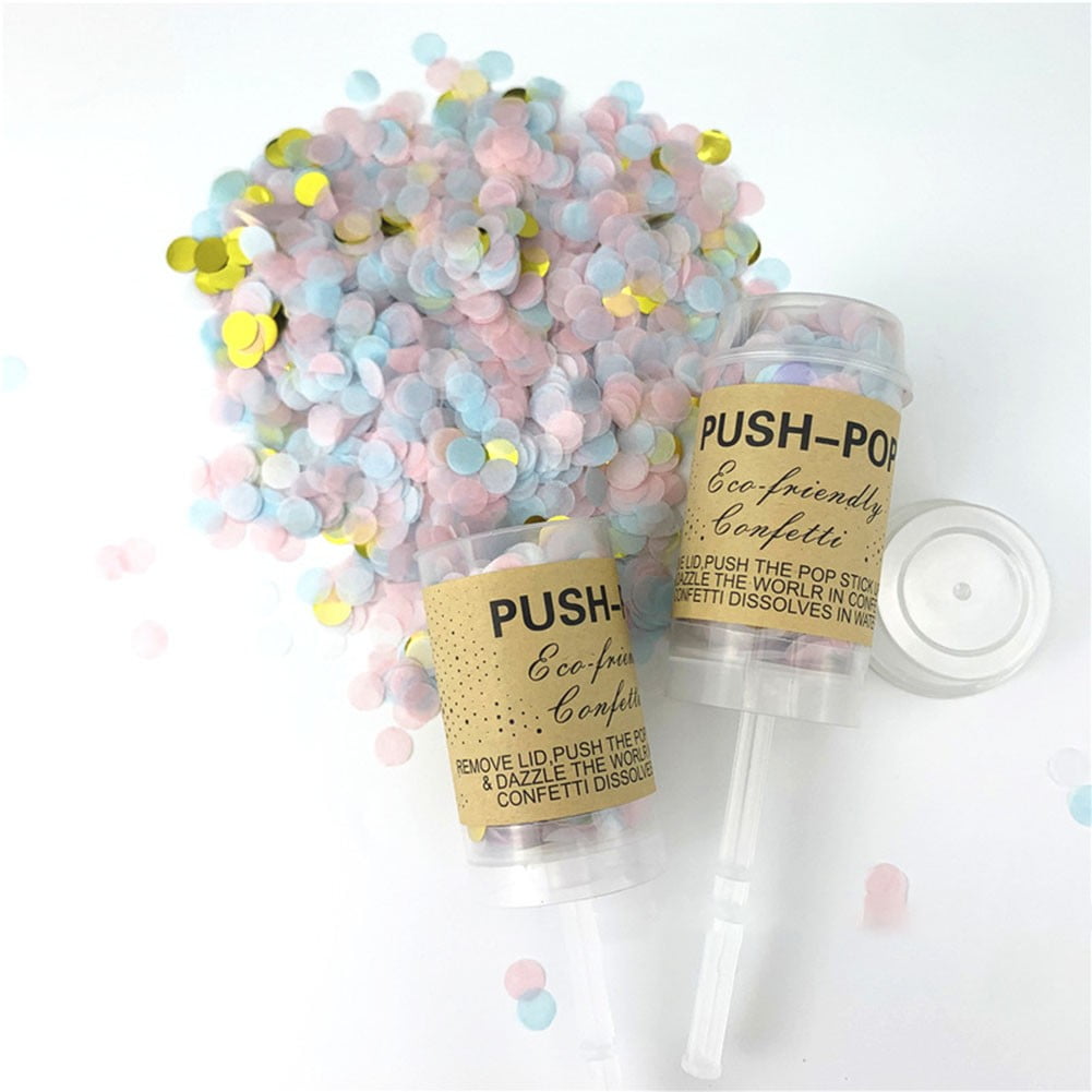 4Pcs Tuile Fireworks Wedding Supply Party Rainbow Paper Crumbs Handheld ...