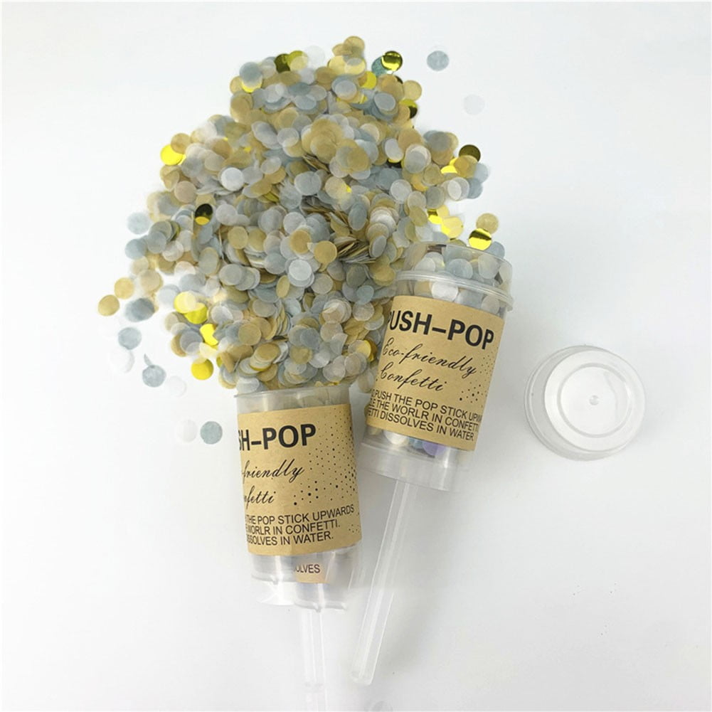 4Pcs Tuile Fireworks Wedding Supply Party Rainbow Paper Crumbs Handheld ...