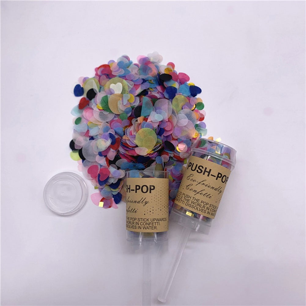 4Pcs Tuile Fireworks Wedding Supply Party Rainbow Paper Crumbs Handheld ...