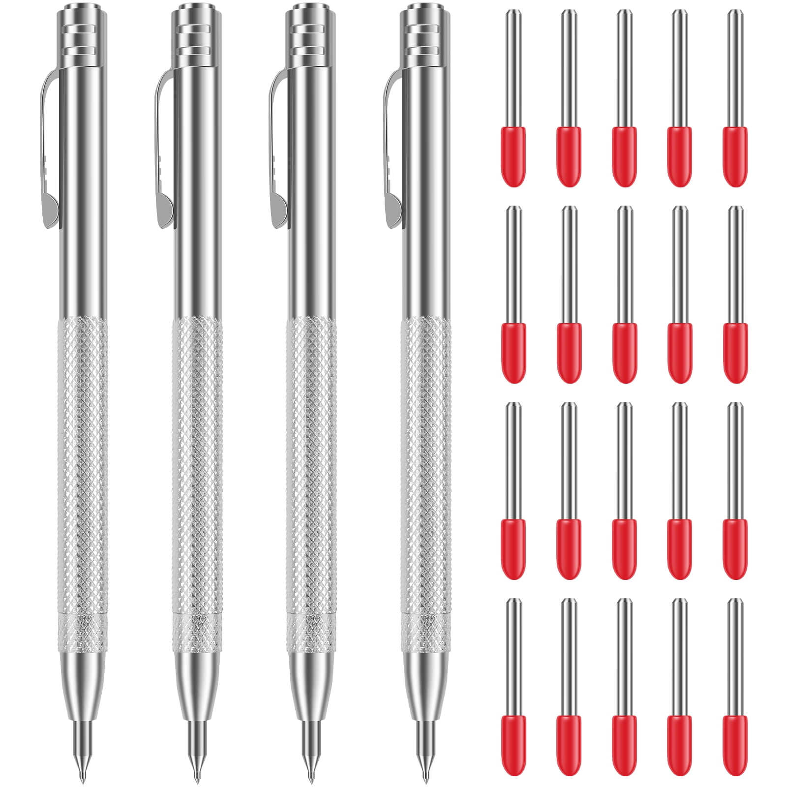 4Pcs Tungsten Carbide Tip Scriber with 20 Replacement Marking Tip Metal ...