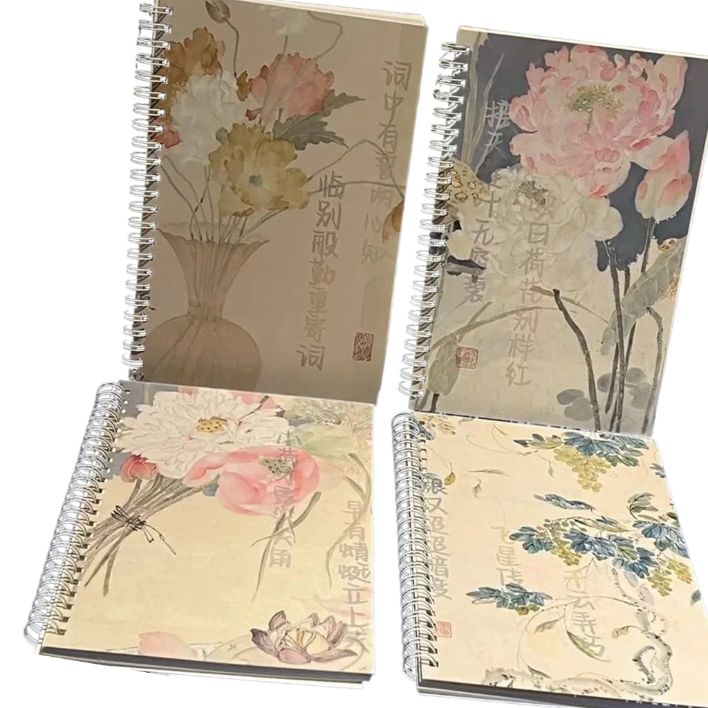 4Pcs Twin Coil Binding Notebook Journal 100 Page Wide Lined for Writing ...