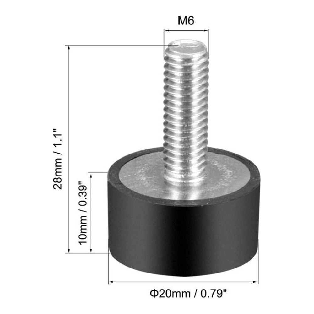 4Pcs Type VE Durable M4 M6 M8 Thread Water Pumps Boat Car Crash Pad ...